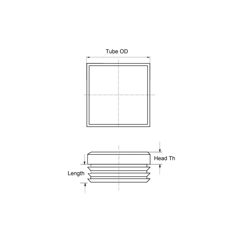 Tube Inserts and blanking plugs - Square Imperial