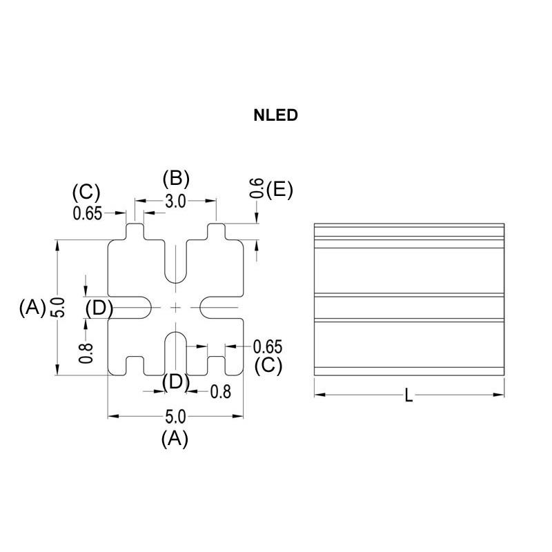 LED SPACER SQUARE TYPE
