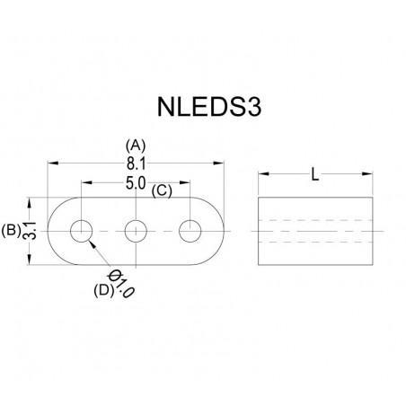 LED SPACER RECTANGULAR TYPE 3
