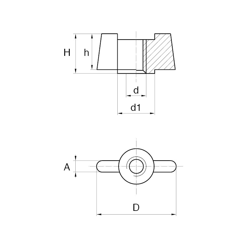 Metric Nylon Wing Nuts Special