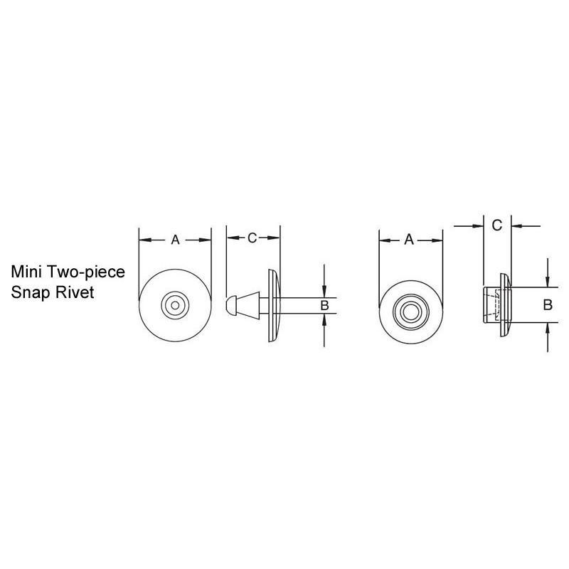 mini two-piece snap rivets for sale online