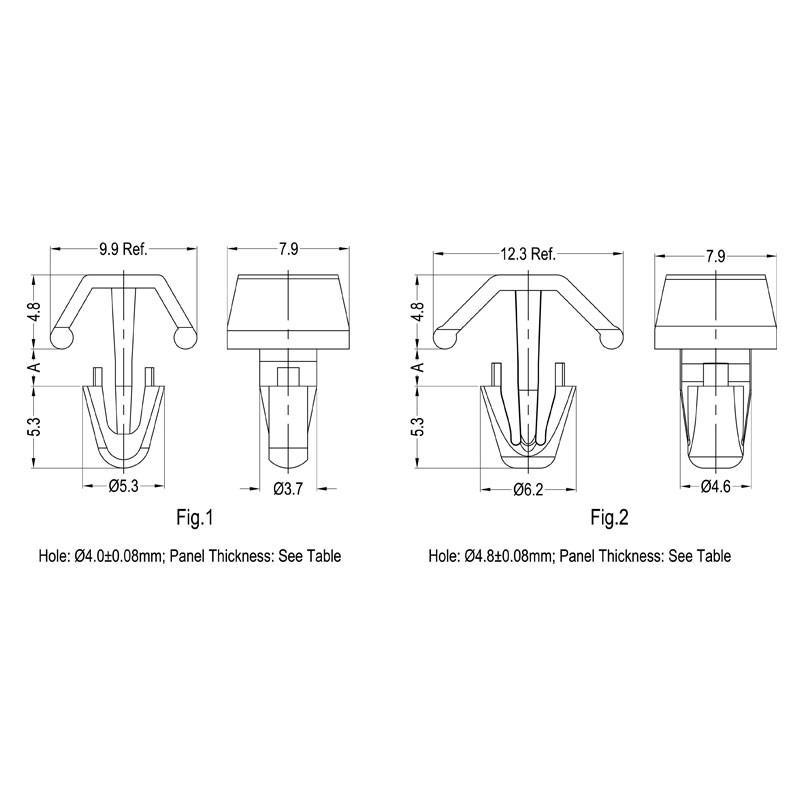 Nylon Mounting Buttons