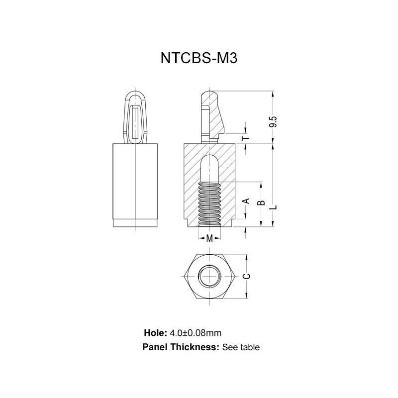 Nyfast - Metric Thread Circuit Board Support - M3