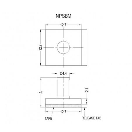 Self Adhesive Mini-Flat Top Support Post