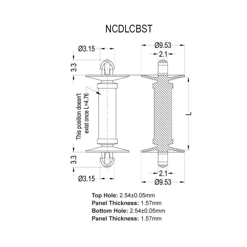 Dual Locking Support Posts Cupped Teardrop