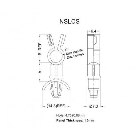 nylon standoff locking wire harness clip