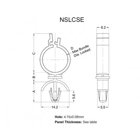 nylon standoff locking cable clip