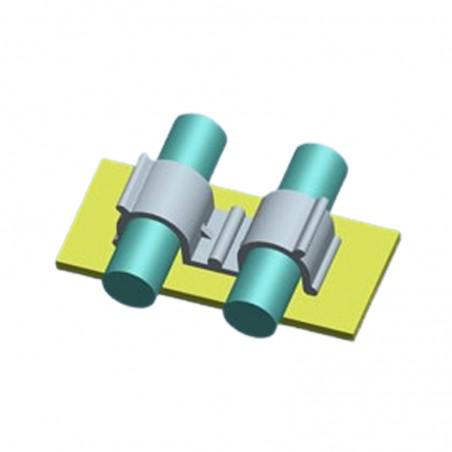 nylon dual half-u routing clip