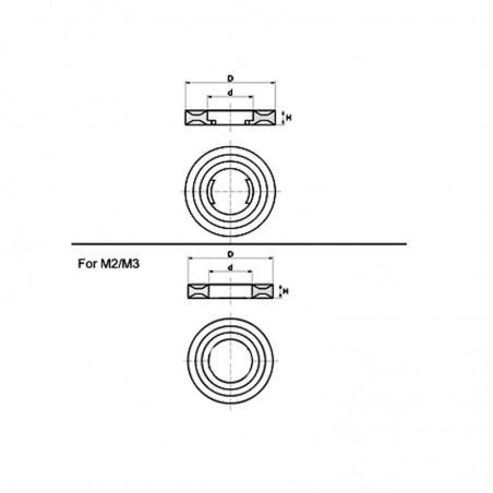 nylon double locking sealing washer