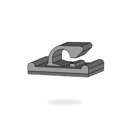 Adhesive backed nylon clip