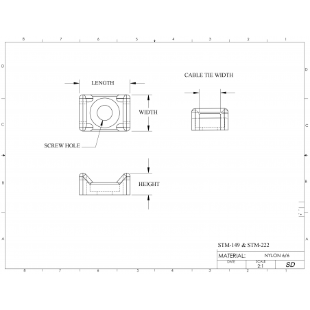 Nylon Saddle Tie Mounts